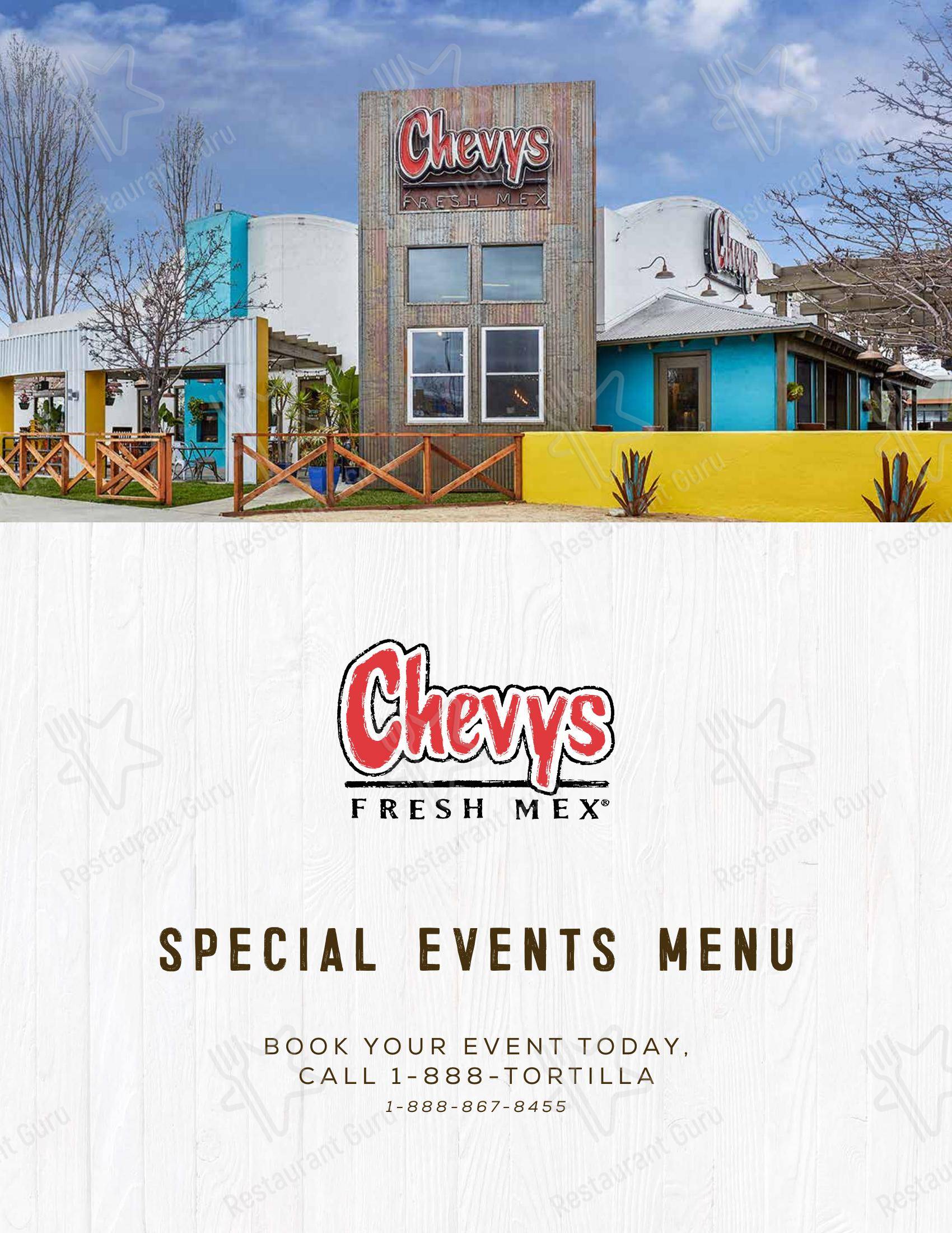 Menu at Chevys pub & bar, Miami