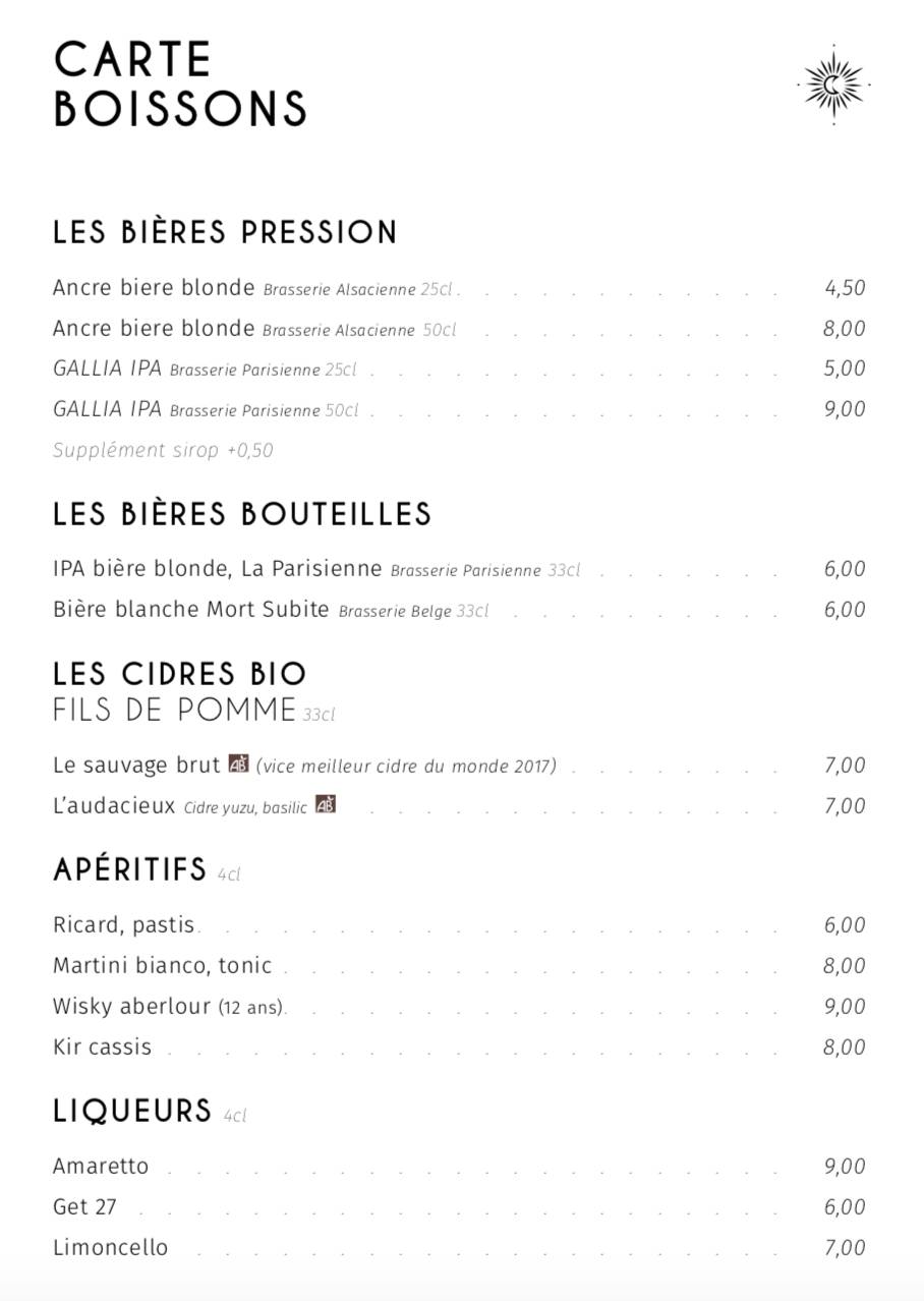 Menu at Chez Joséphine marais restaurant, Paris, 6 Pl. du Marché Sainte ...