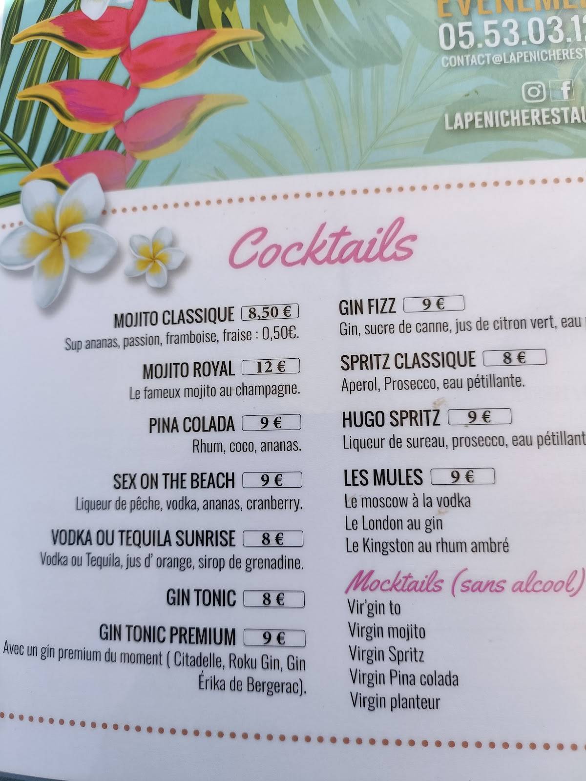 Menu au Chez mémé Denise pub et bar, Périgueux