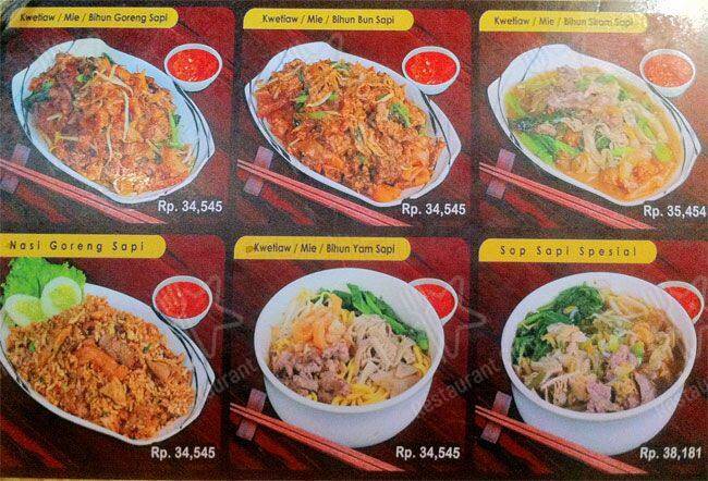 Menu at Chicken Rice Palace restaurant, Jakarta, Jl. MH. Thamrin Kav. 28-30