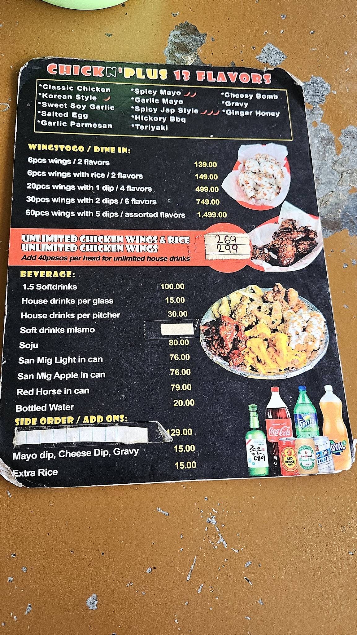 Menu at Chicknplus Rooftop Pasig restaurant, Pasig
