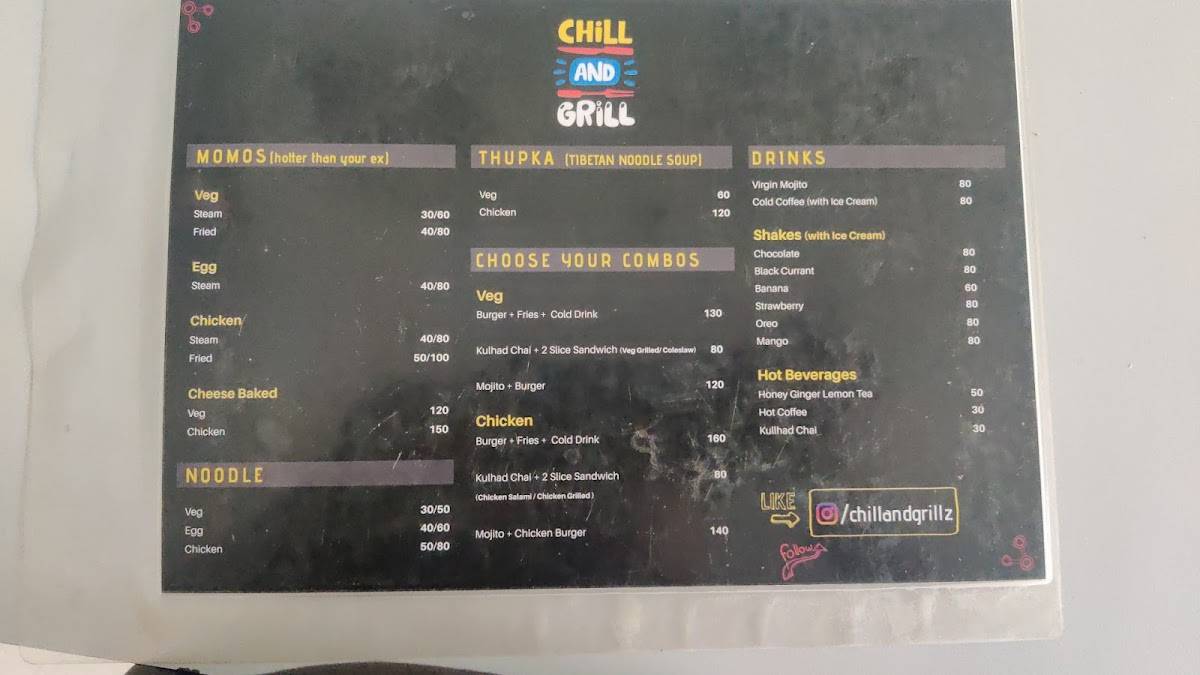 Menu at Chill&Grill Restaurant, Dehradun