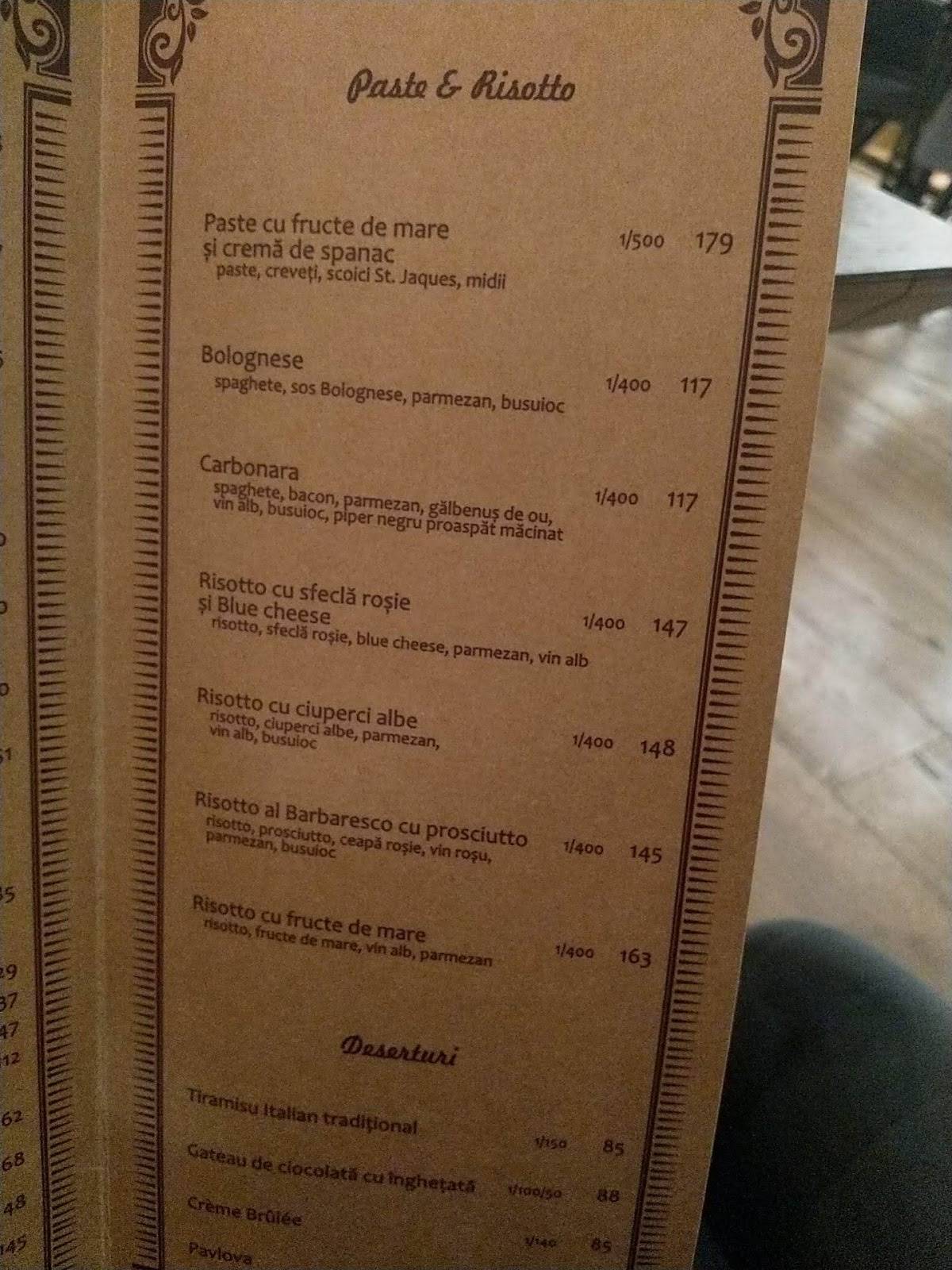 Speisekarte von DIVUS, Chisinau, Strada Mitropolit Gavriil Bănulescu ...