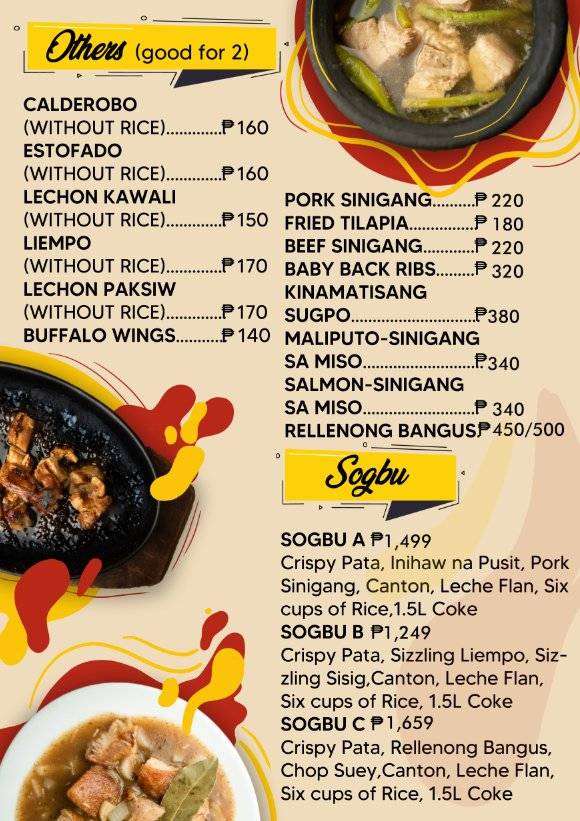 Menu at Chito's Restaurant & Cafe by Sideway Grill, Lipa
