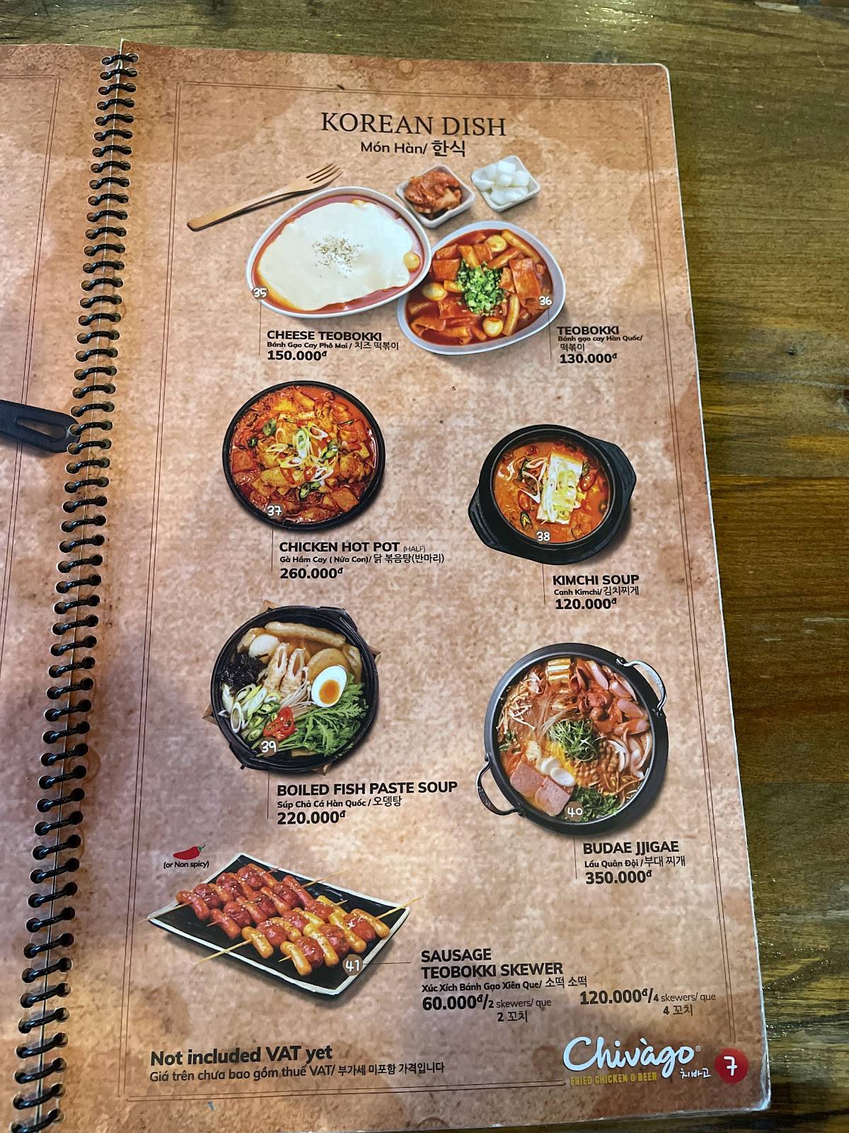 Menu at Chivago Chicken - Gà rán Hàn Quốc & Bia restaurant, Ho Chi Minh ...