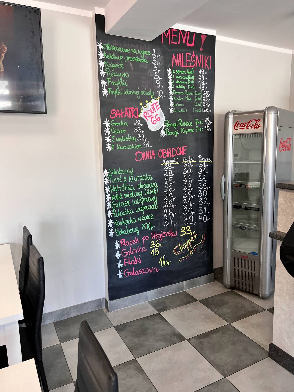 Carta de Chopper Bar, Zielona Gora