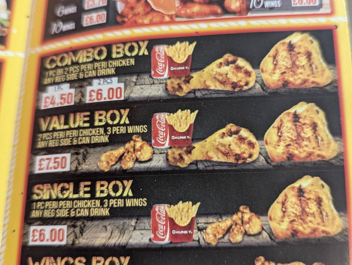 Menu at Chunky Grill & Pizza restaurant, Barking, 41 Station Parade