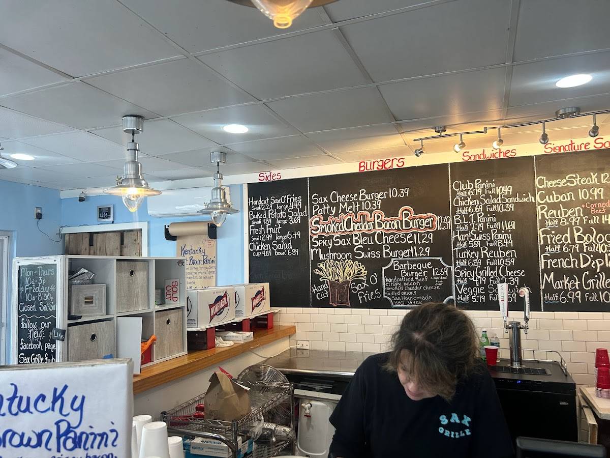 Menu at SAX GRILLE cafe, Fort Walton Beach, 10 Eglin Pkwy SE