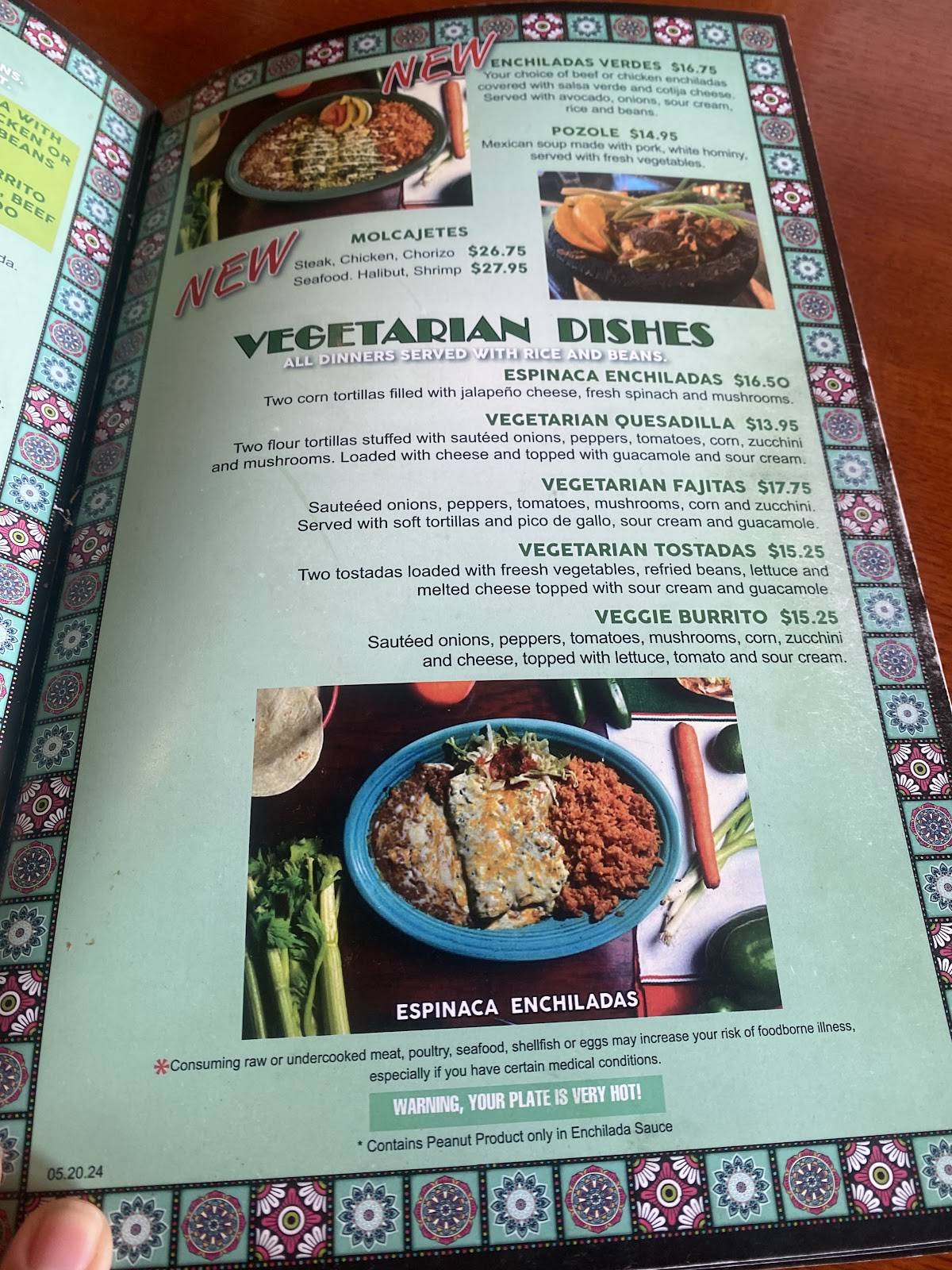 Menu at Cinco De Mayo Restaurant, Anchorage, 111 38th Pl