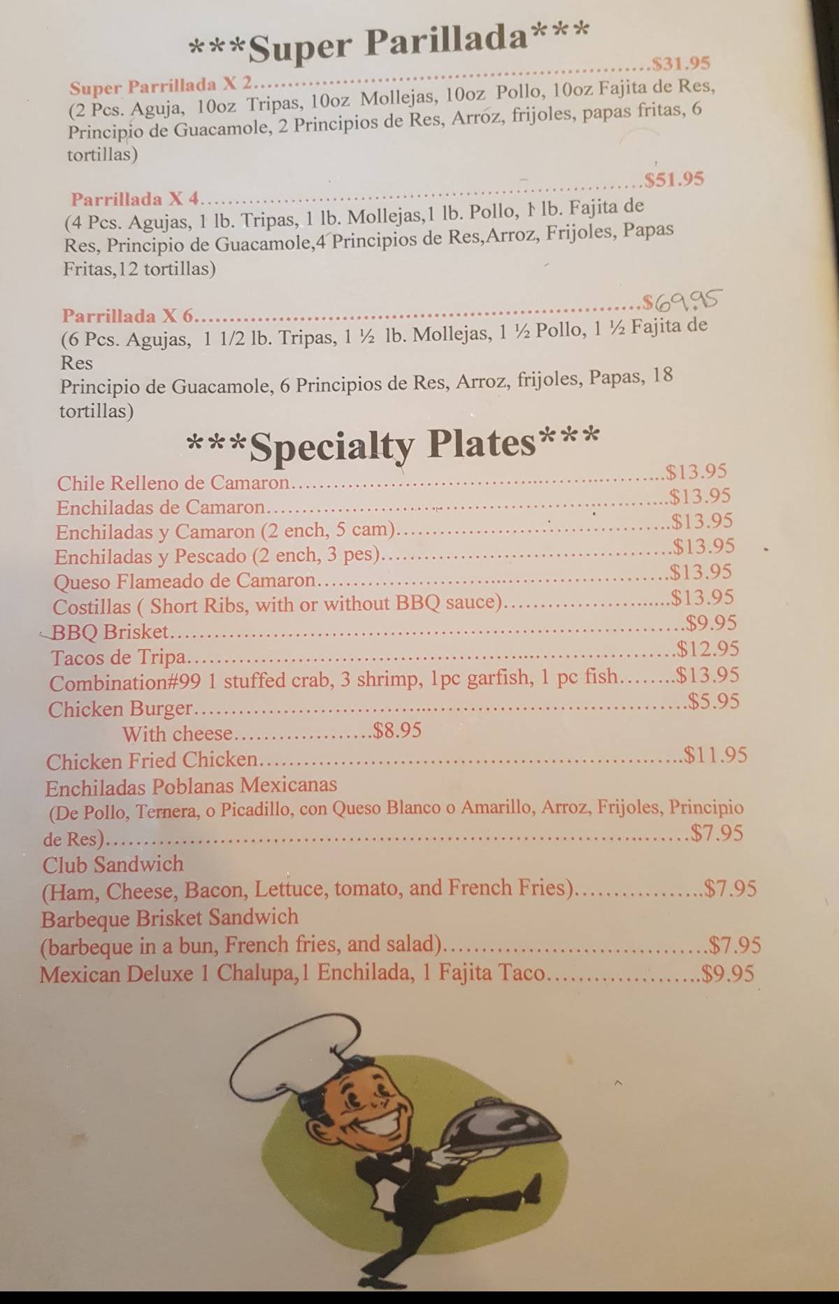 Menu at Ciro's Restaurant, Weslaco, W Pike Blvd