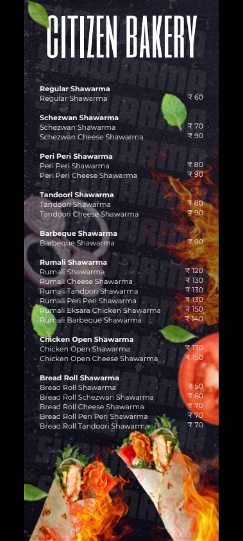 Menu at Citizen Bakery, Mumbai, Shop No. 8