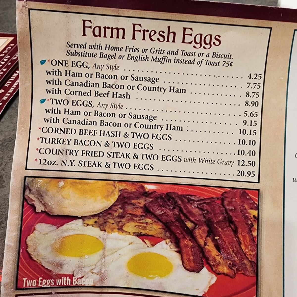 Menu at City Cafe Diner, Chattanooga, Lee Hwy