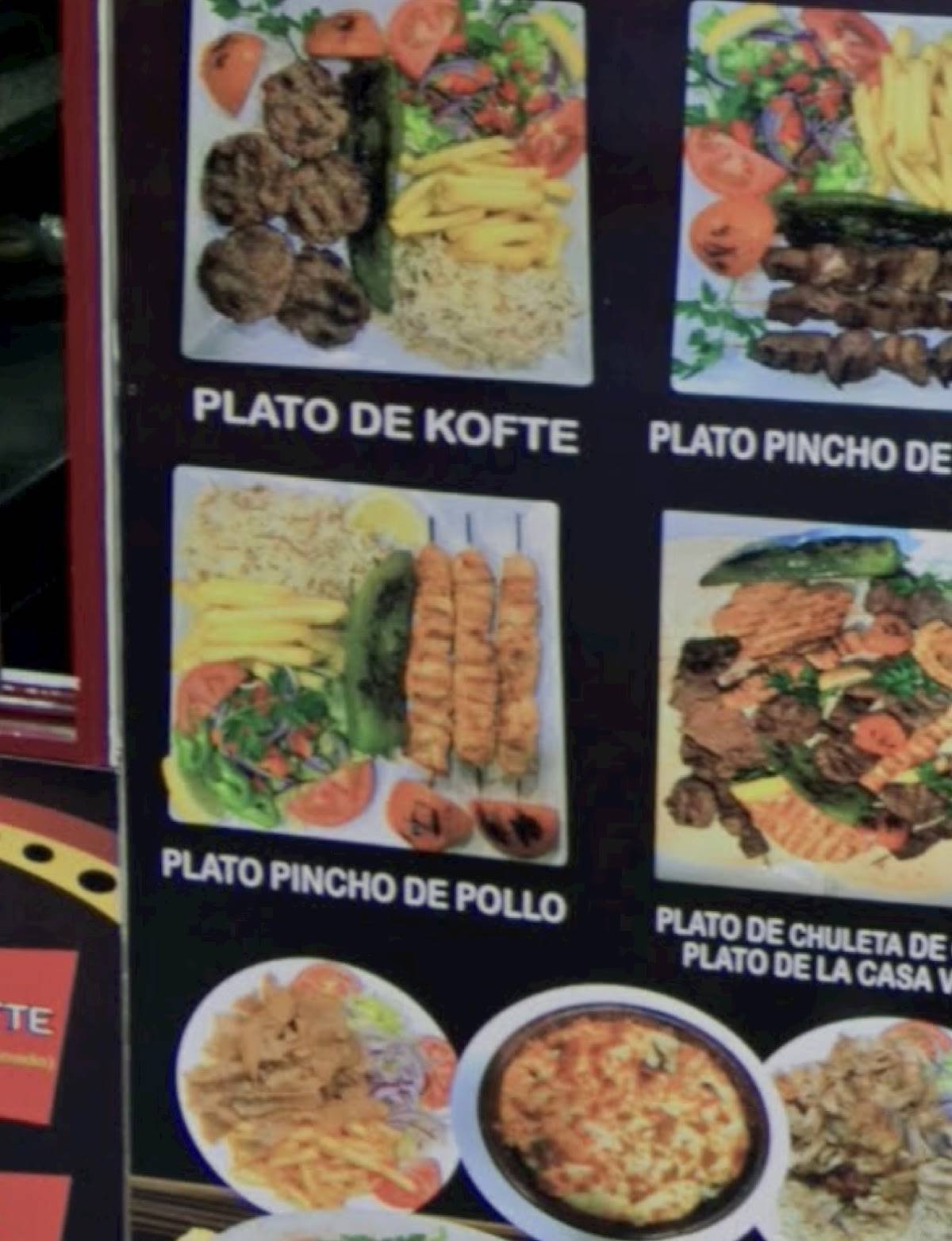 Menu at City Kebab restaurant, Madrid, C. de la Cruz, 10