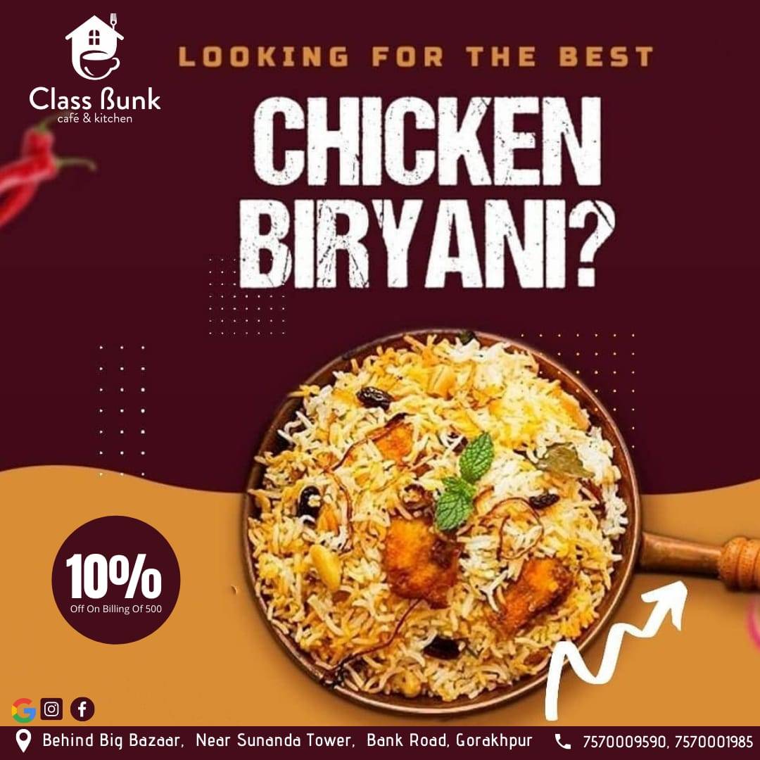 Menu at Class bunk cafe & kitchen, Gorakhpur, Q949+242