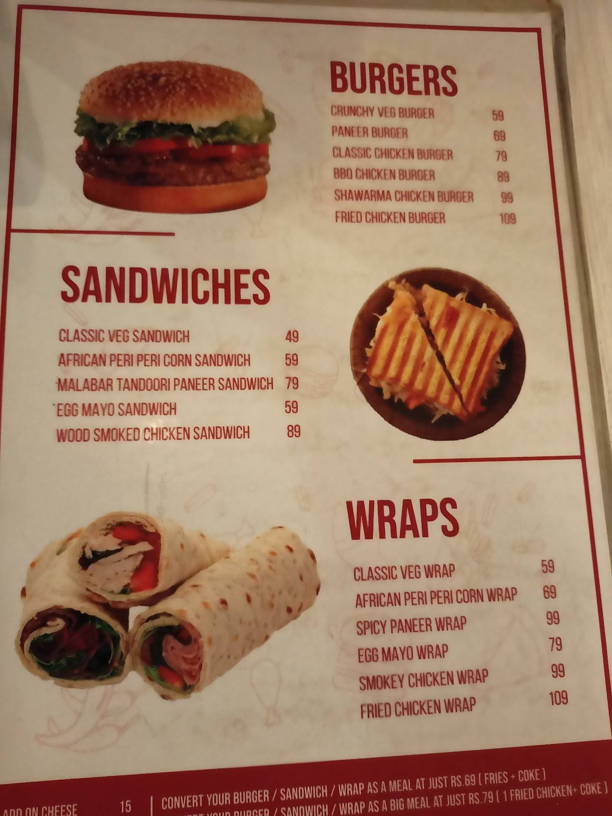 Menu at Classic Rider Cafe, Arni, Arani
