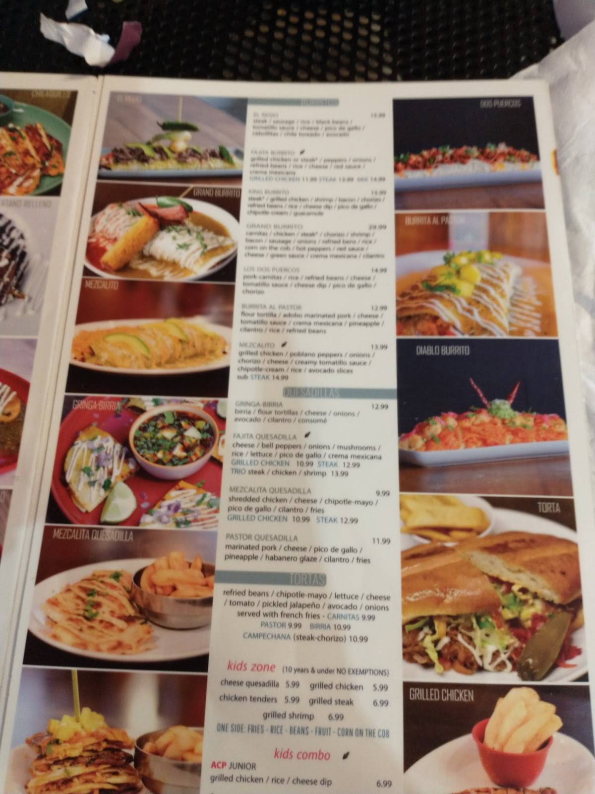Menu at Mezcalito Clayton restaurant, Clayton