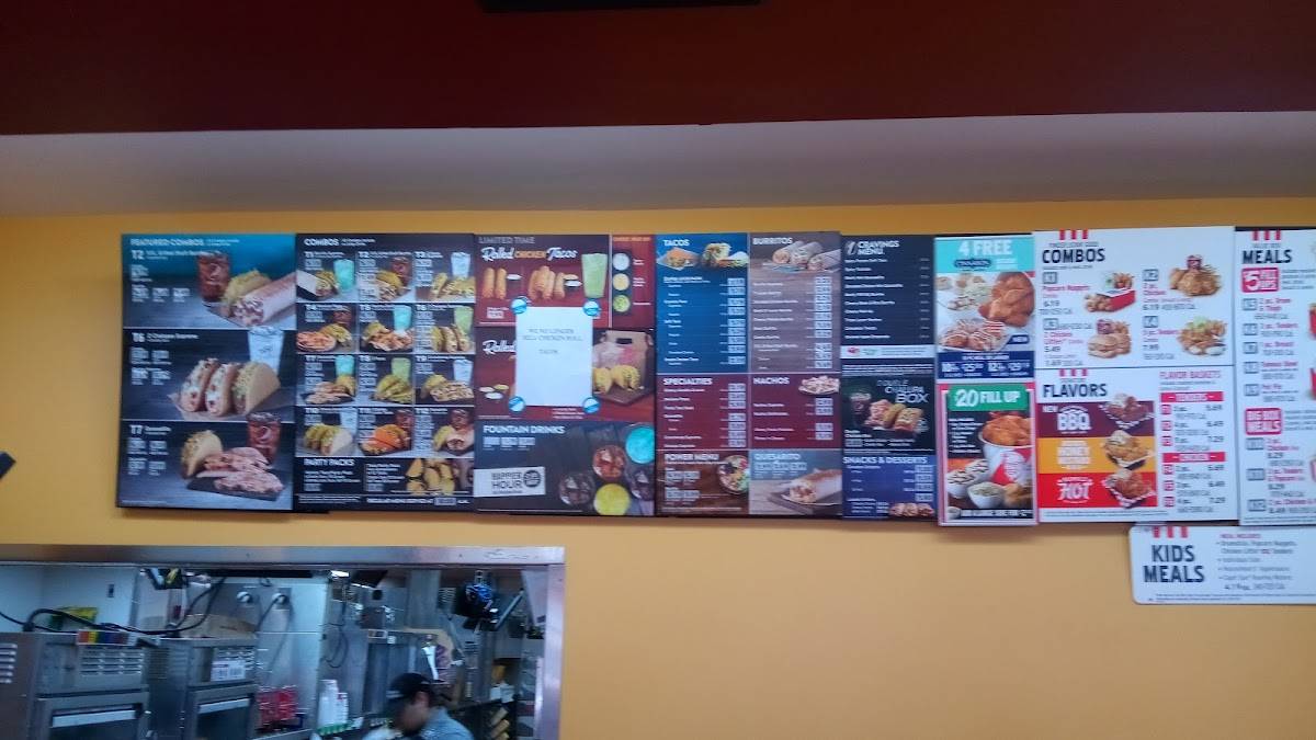 Menu at Taco Bell / KFC fast food, Clearwater, S Missouri Ave