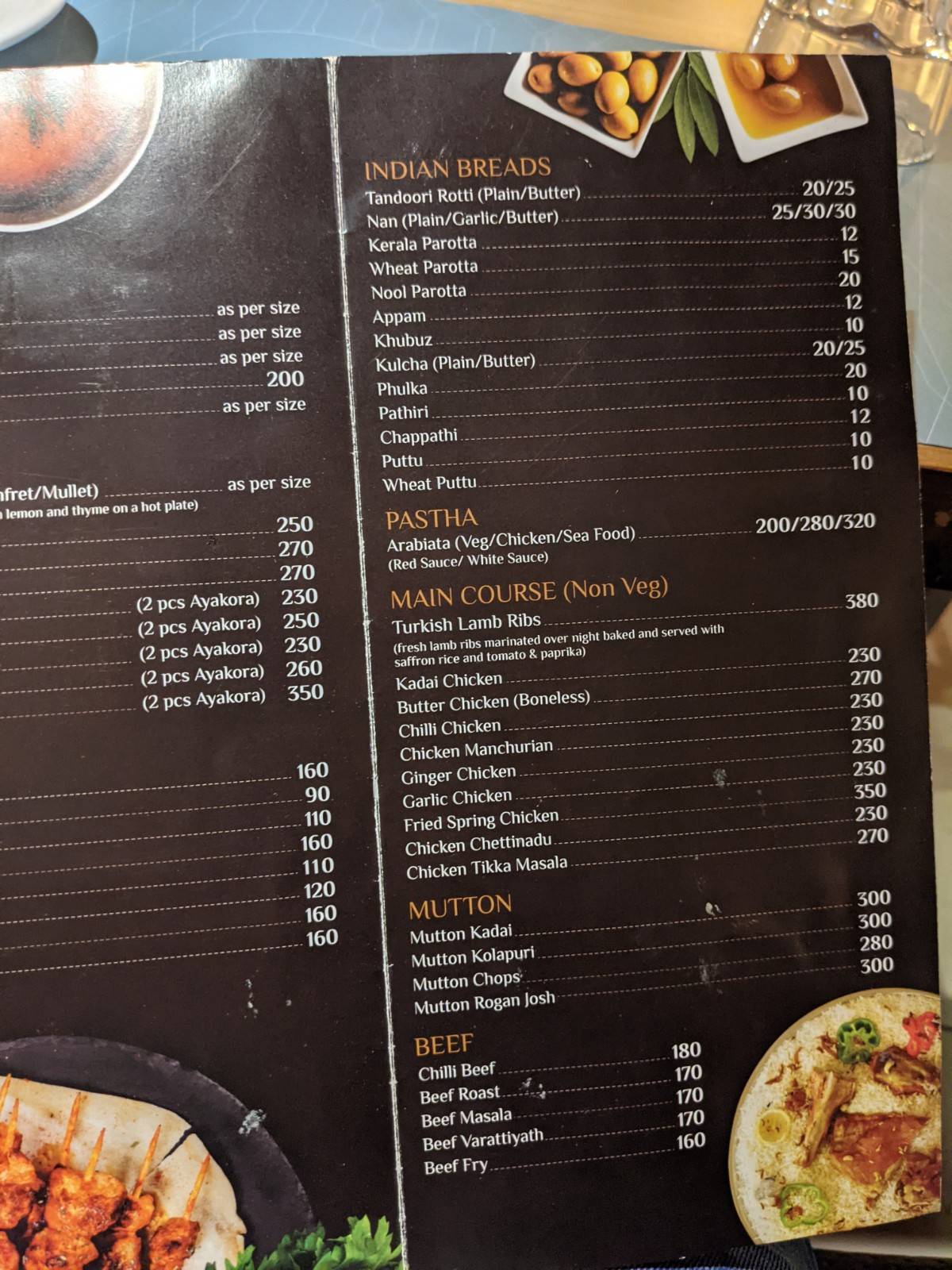 Menu at Clock Tower Restaurant, Kozhikode
