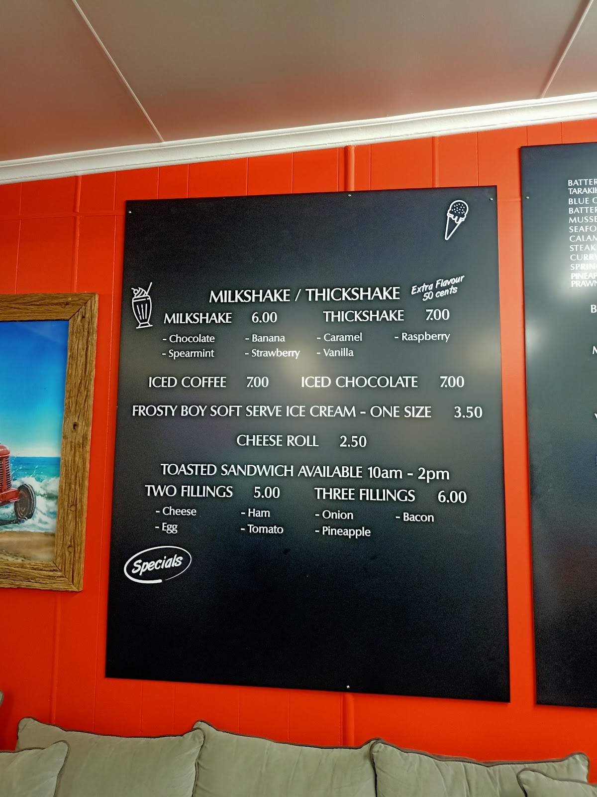 Menu at Coast Cafe Restaurant and Takeaway, Kakanui