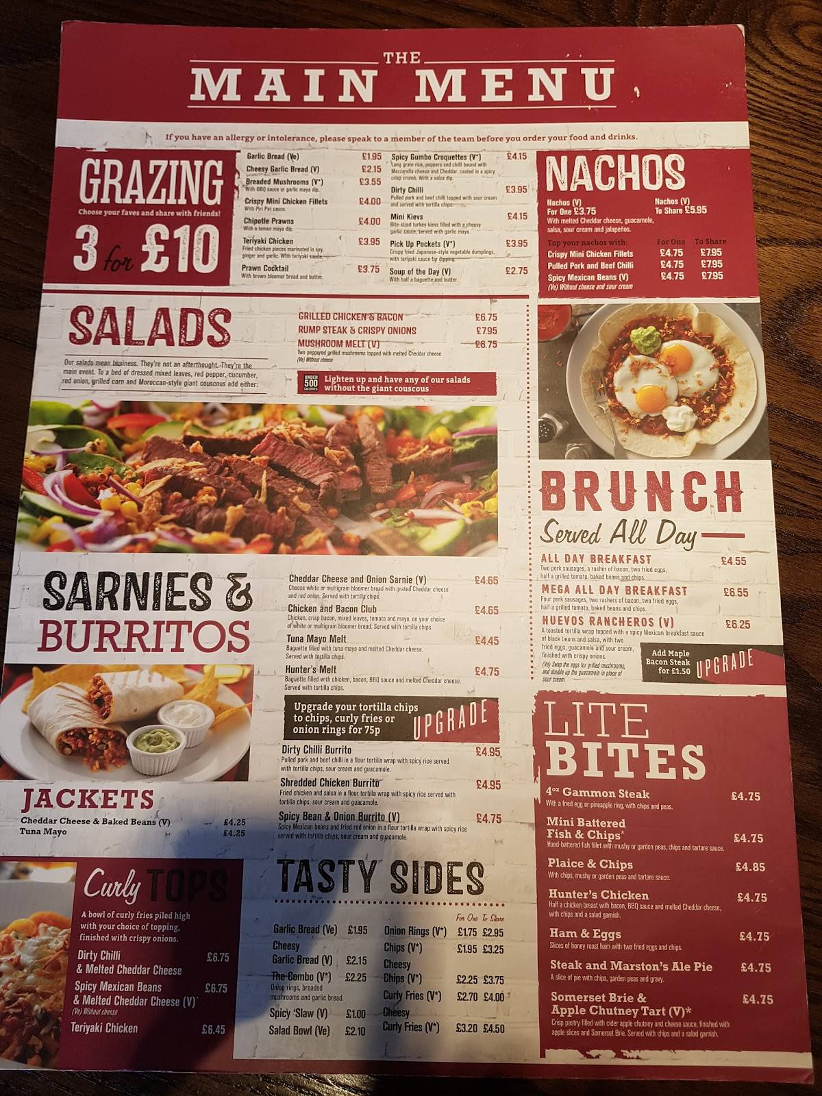 Menu at Cobblers Hall pub & bar, Newton Aycliffe, Carer's Way