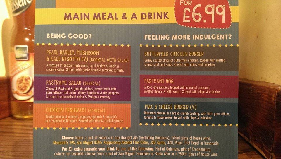 Menu at Cobblers Hall pub & bar, Newton Aycliffe, Carer's Way