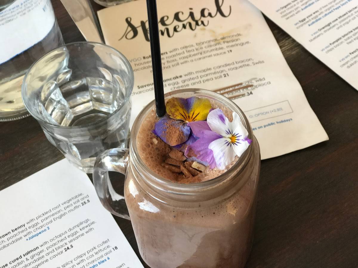 Menu at The Glass Den cafe, Coburg