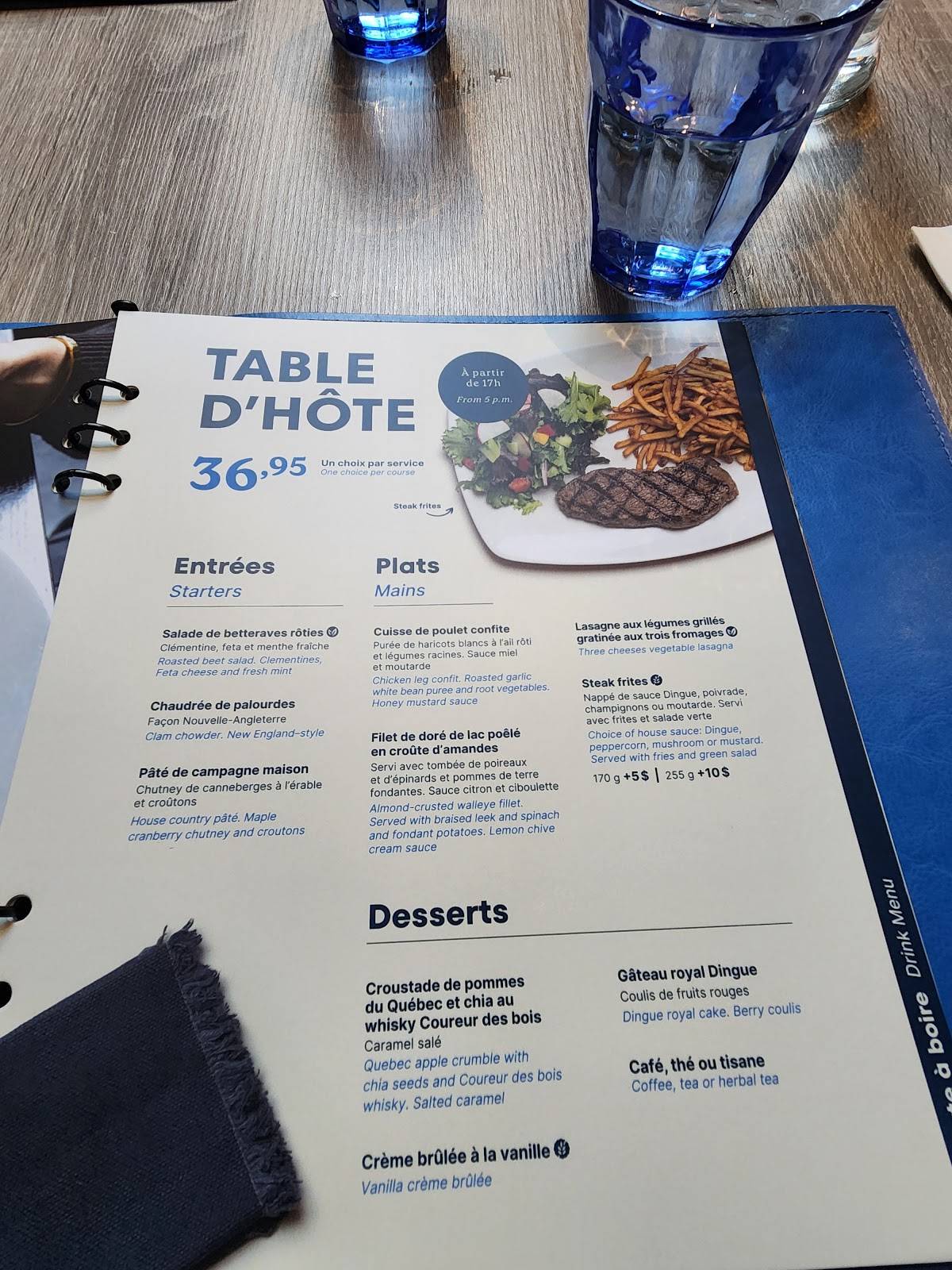 Menu au Cochon Dingue Place Ste-Foy restaurant, Québec, Boul Laurier