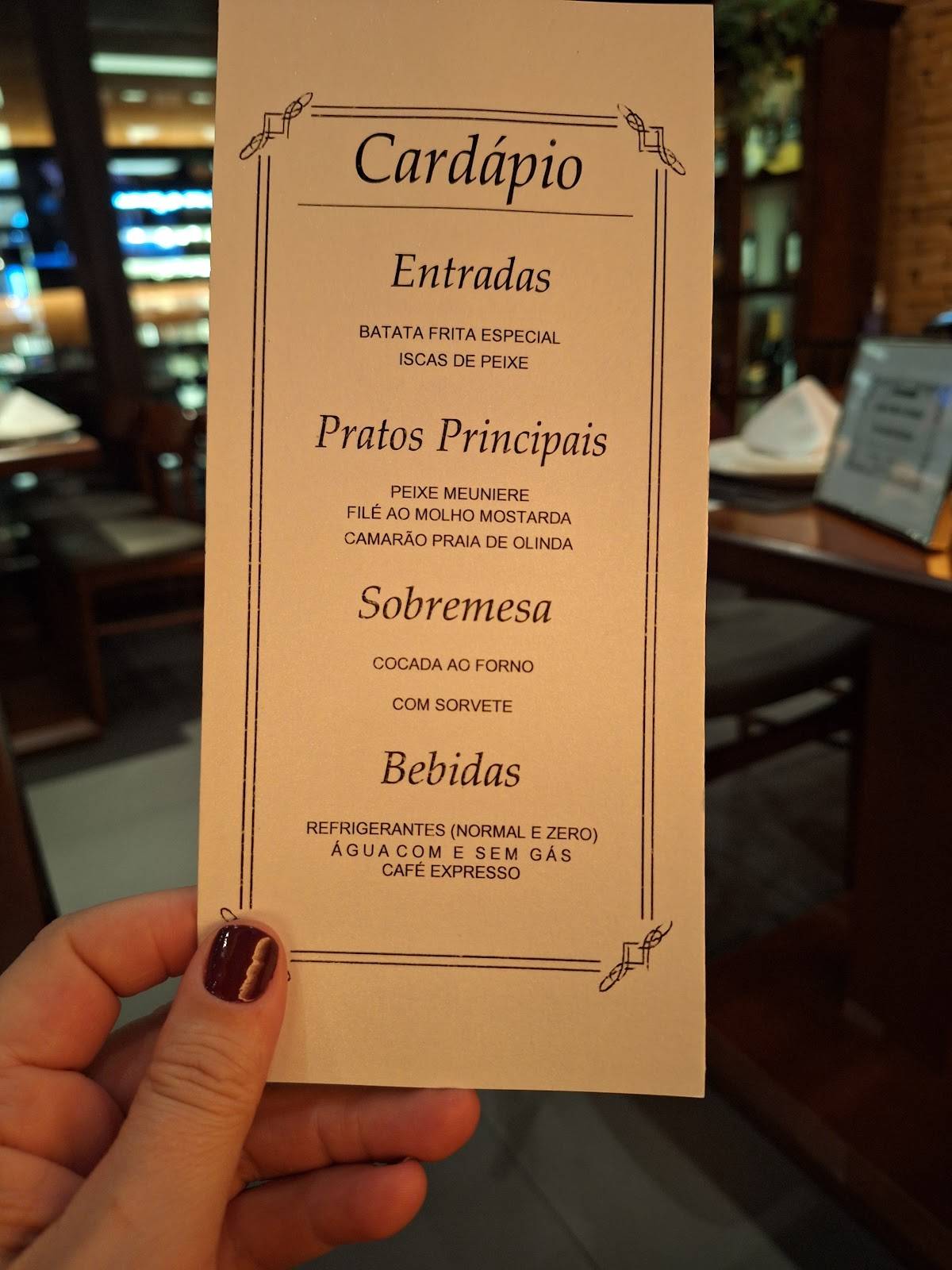 Menu em Coco Bambu restaurante, Canoas