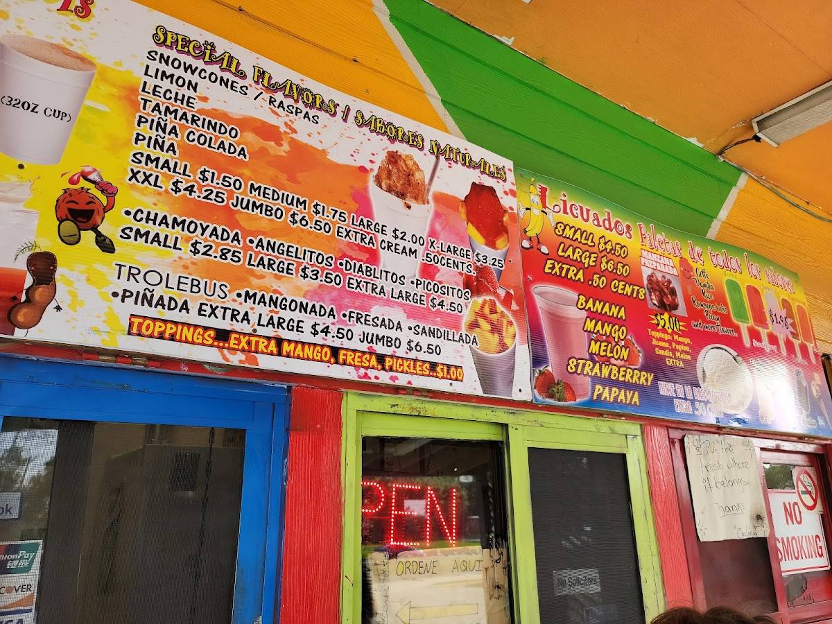 Menu at Cocoloco Snow Cones desserts, Houston