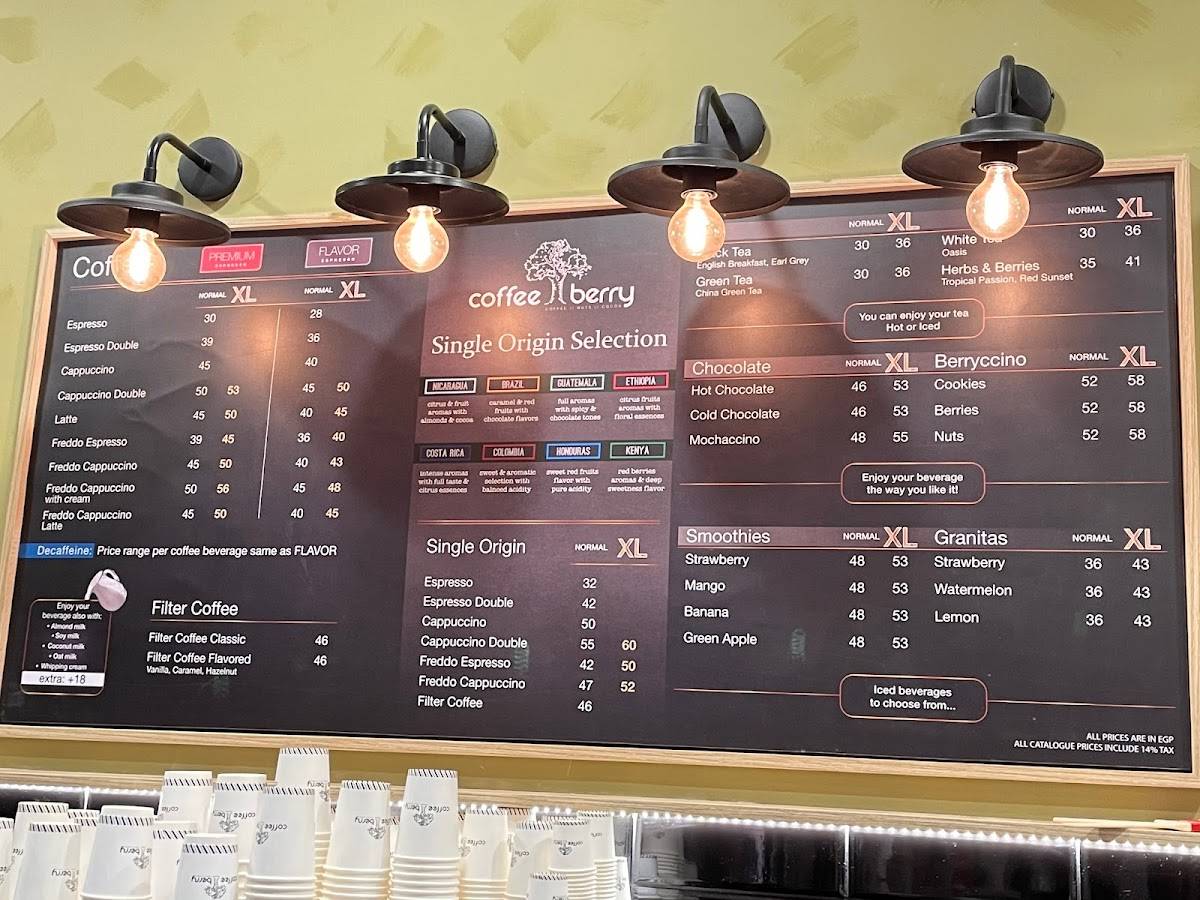 Speisekarte von Coffee Berry, Sheikh Zayed City, Arkan Plaza