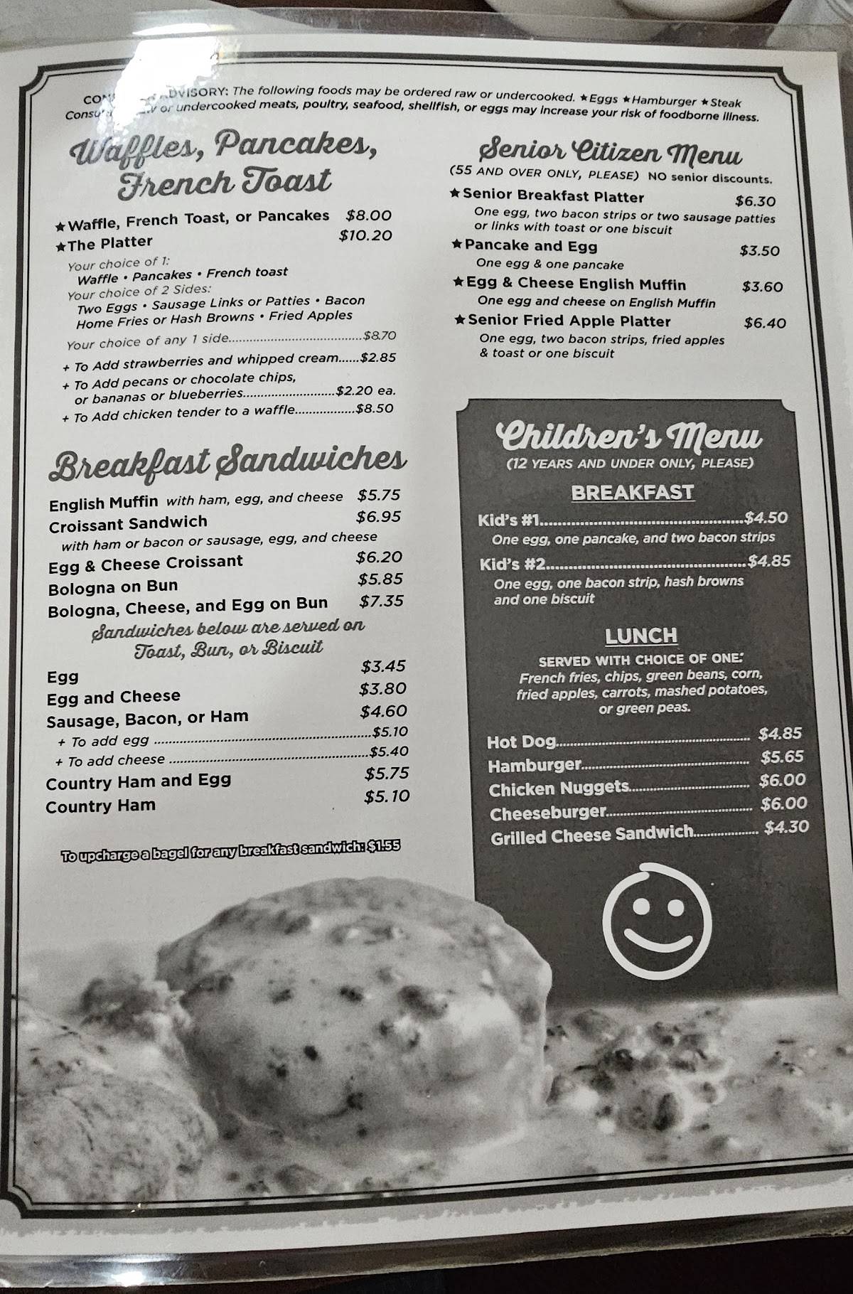 Menu at Cold Harbor Restaurant, Mechanicsville