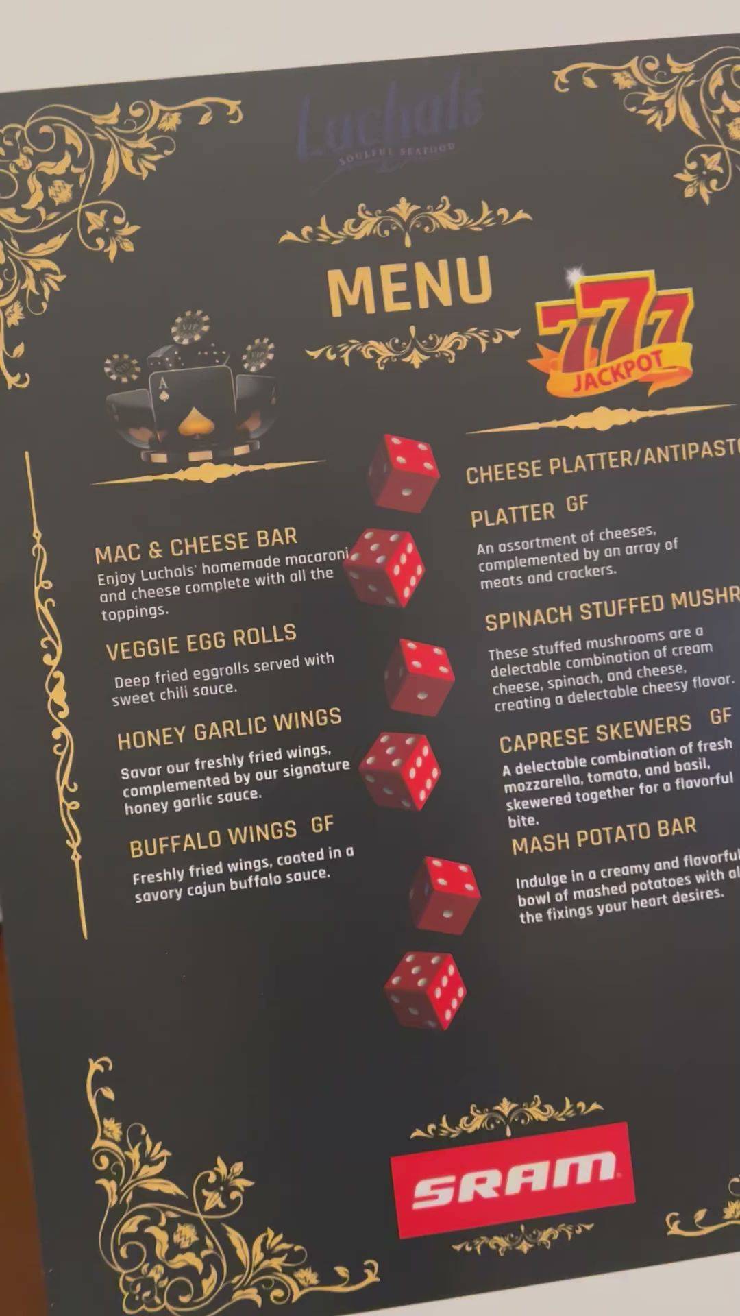 Menu at Luchals Express restaurant, Colorado Springs