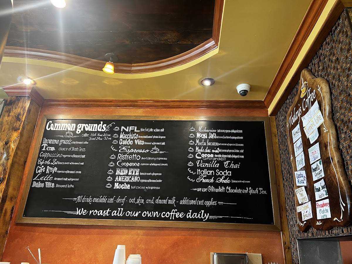 Menu at Common Grounds Hamden cafe, Hamden