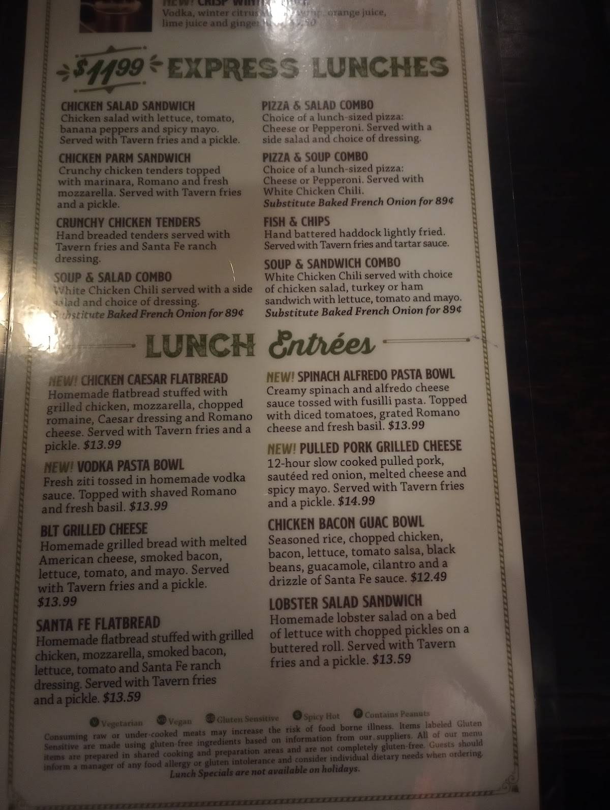 Menu at CopperTop Tavern Camillus pub & bar, Syracuse