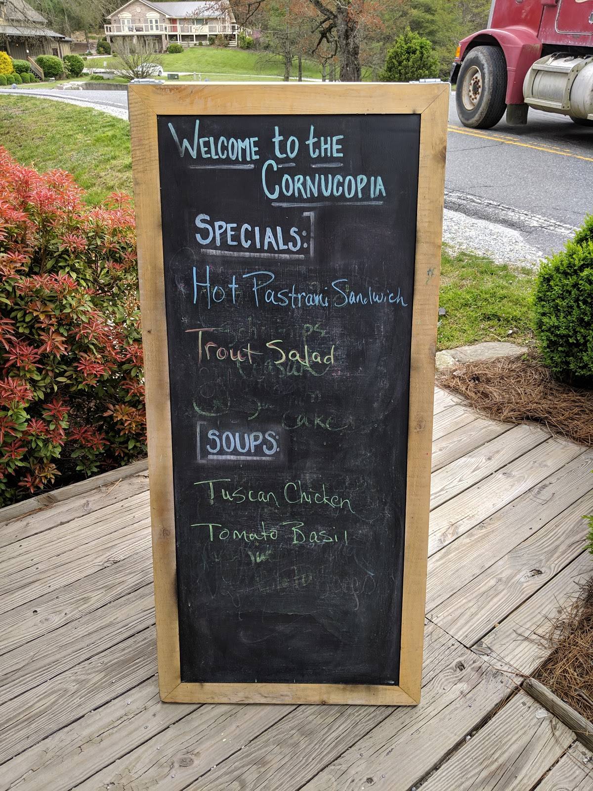 Menu at Cornucopia Restaurant, Cashiers