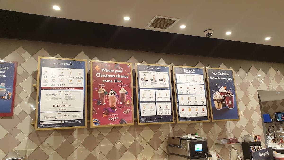 Menu at Costa Coffee, Caerphilly, Crossways