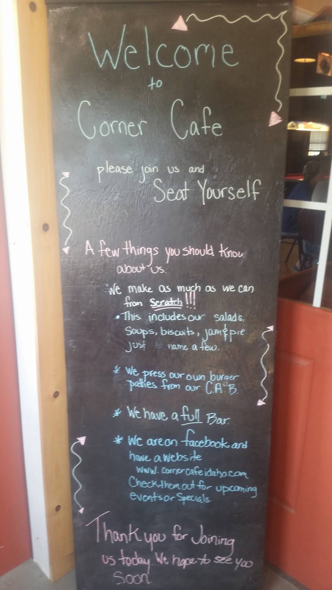 Menu at Country Barn Corner Cafe, Horseshoe Bend, 446 ID-55
