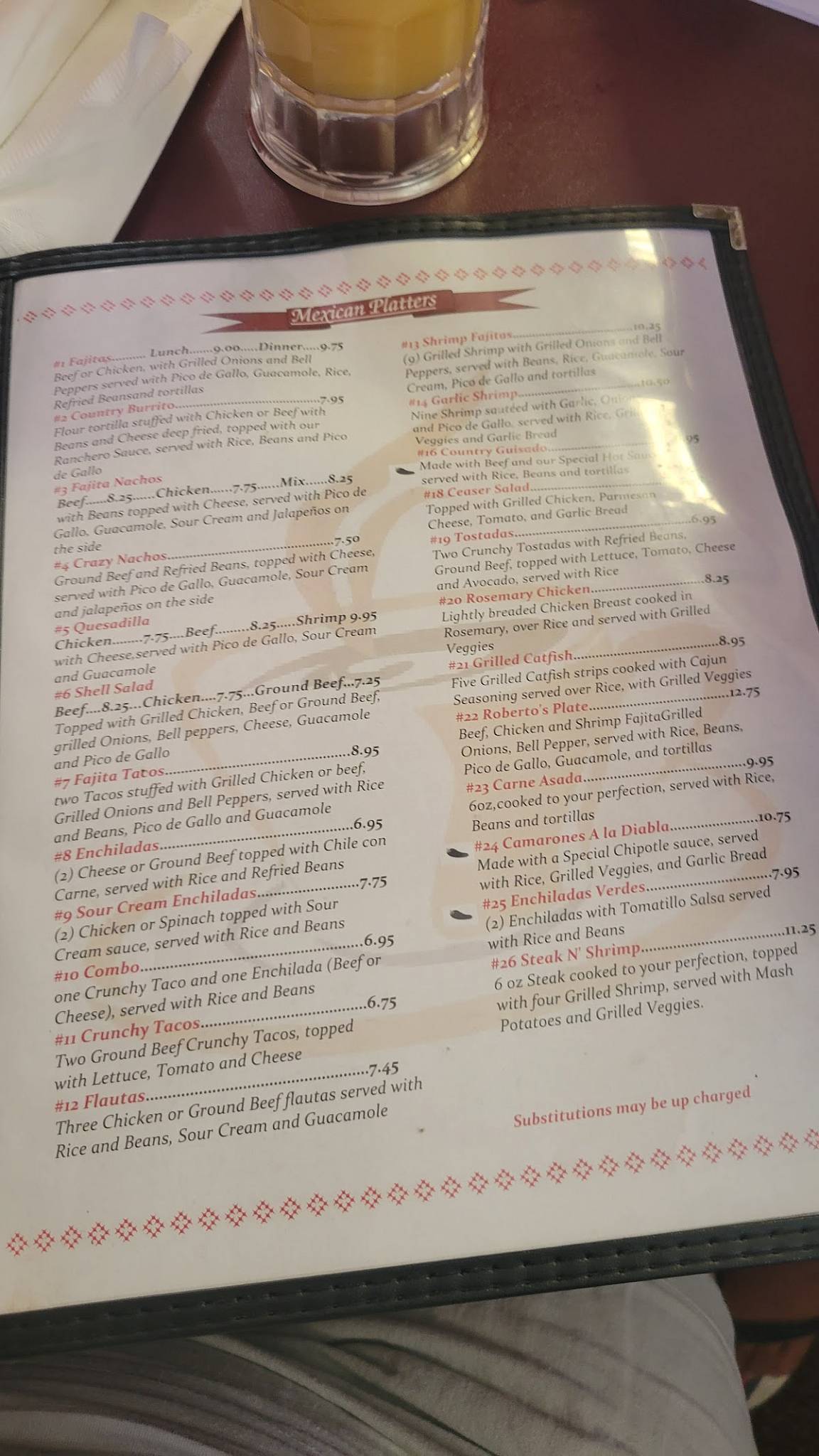 Menu at Country Cafe, Irving, 110 W Airport Fwy