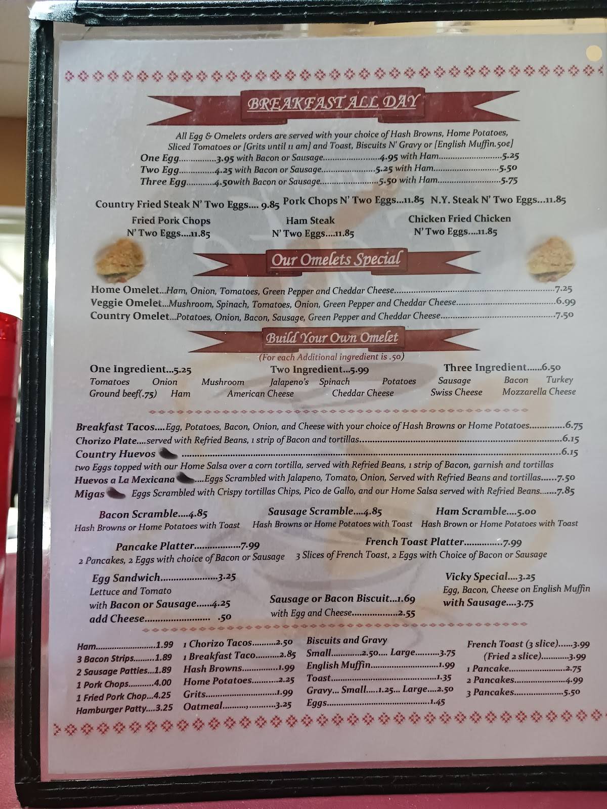 Menu at Country Cafe, Irving, 110 W Airport Fwy