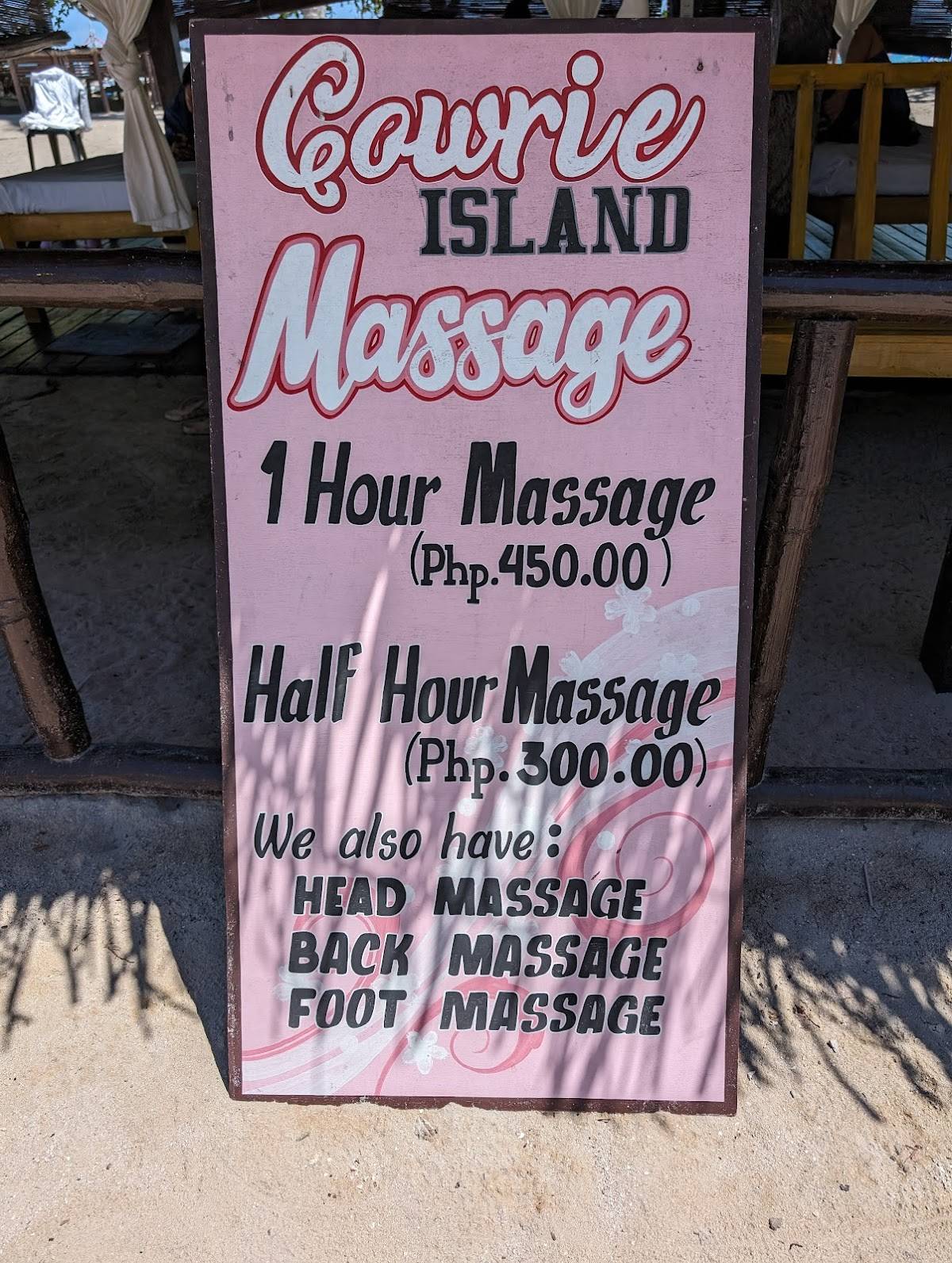 Menu at Cowrie Island Restaurant, Puerto Princesa