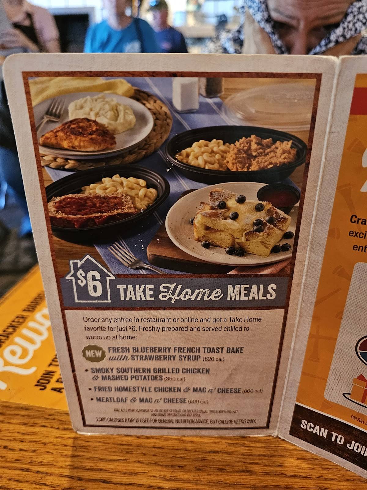 Menu at Cracker Barrel Old Country Store, Ocala, SW College Rd