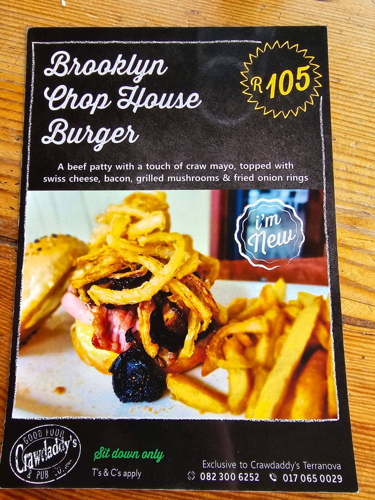 Menu at Crawdaddy's (Good Food & Pub Co.) Secunda, Trichardt