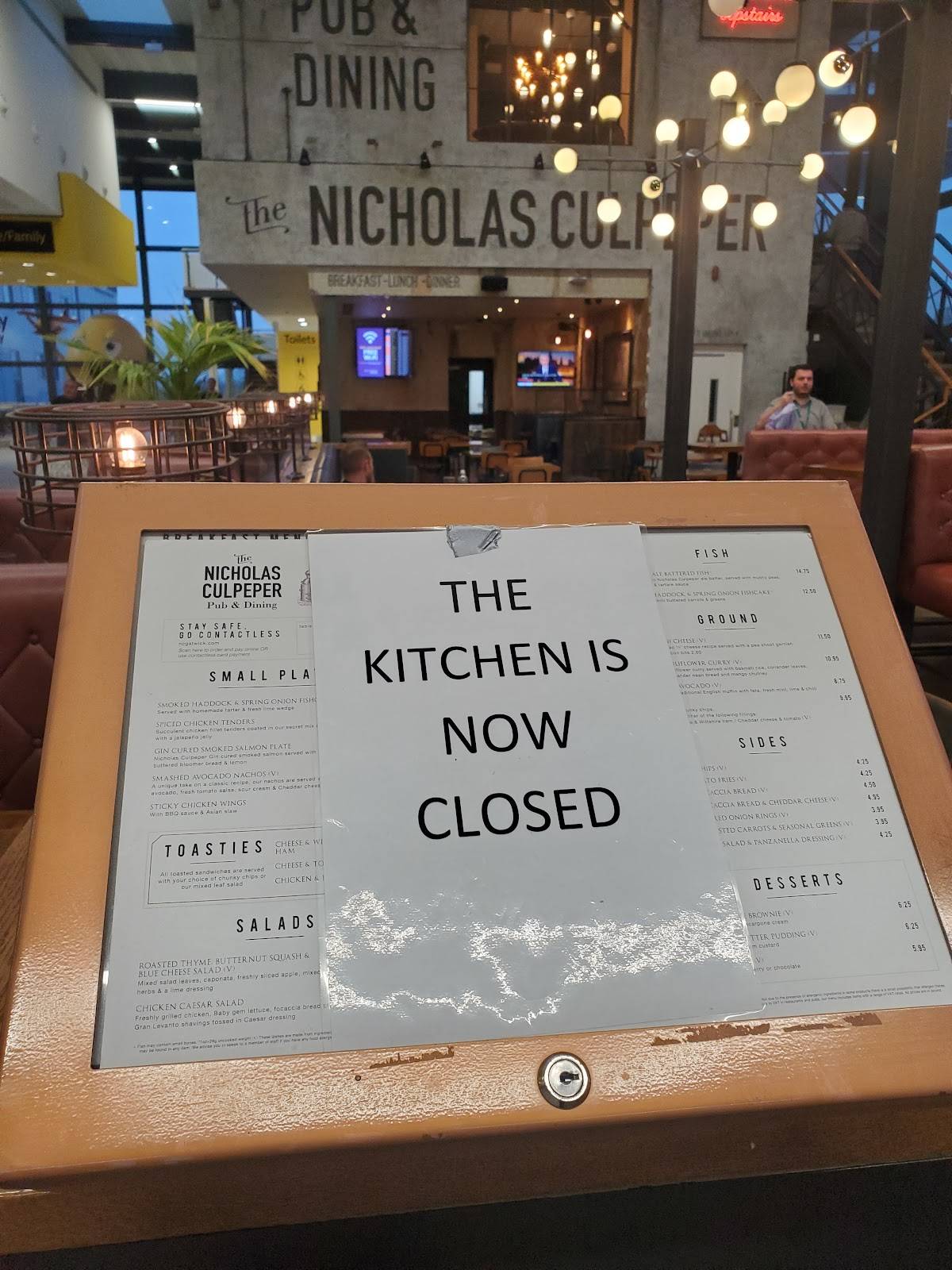 Menu at The Nicholas Culpeper pub & bar, Horley, London Gatwick Airport ...