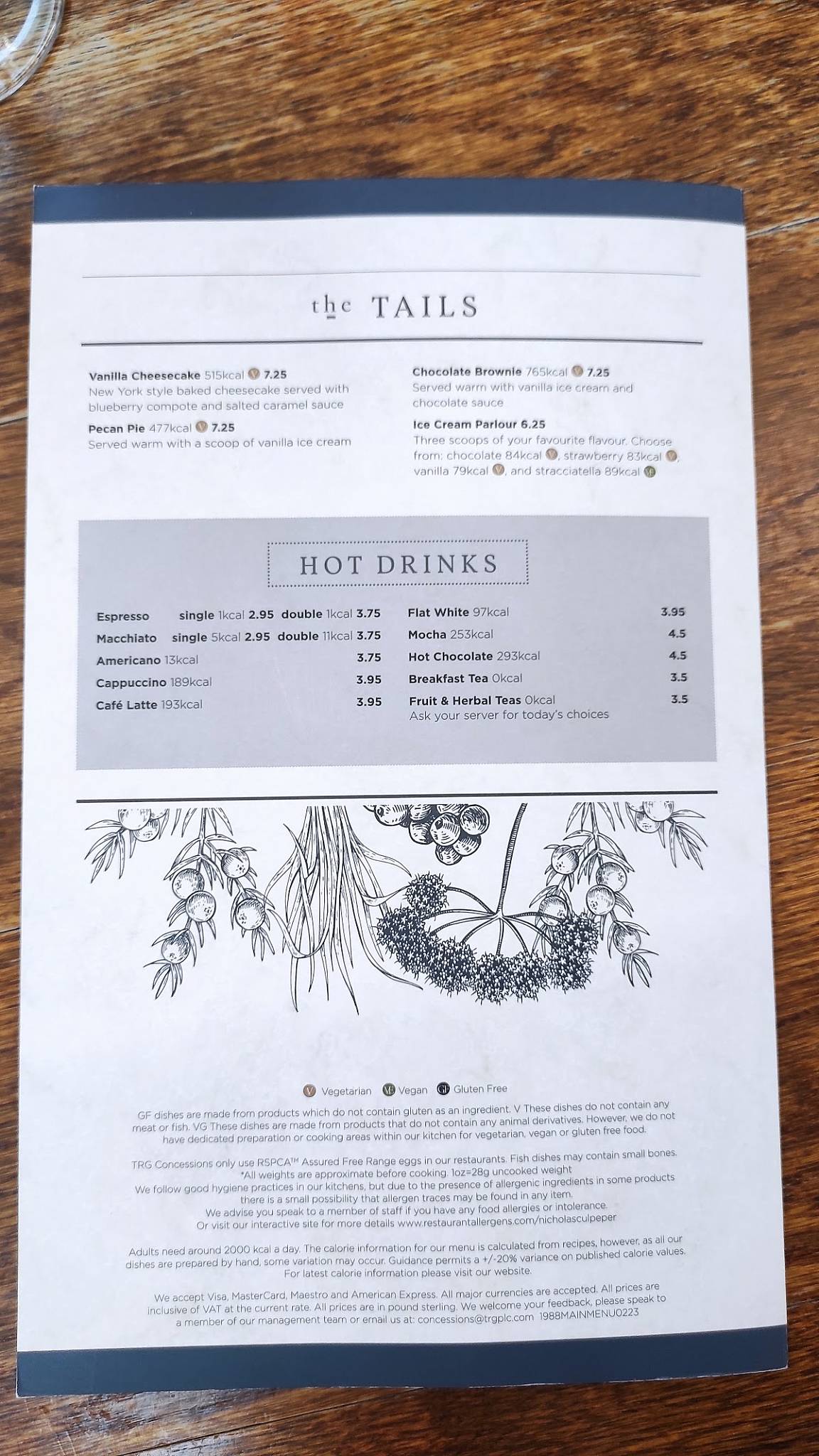 Menu at The Nicholas Culpeper pub & bar, Horley, London Gatwick Airport ...