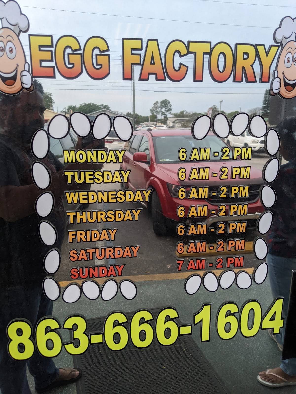 Menu at The Egg Factory restaurant, Lakeland, S Combee Rd