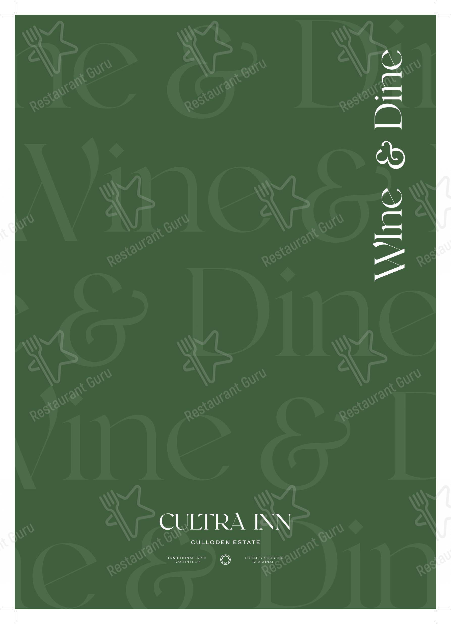 Menu at Cultra Inn pub & bar, Holywood, Culloden Estate and Spa