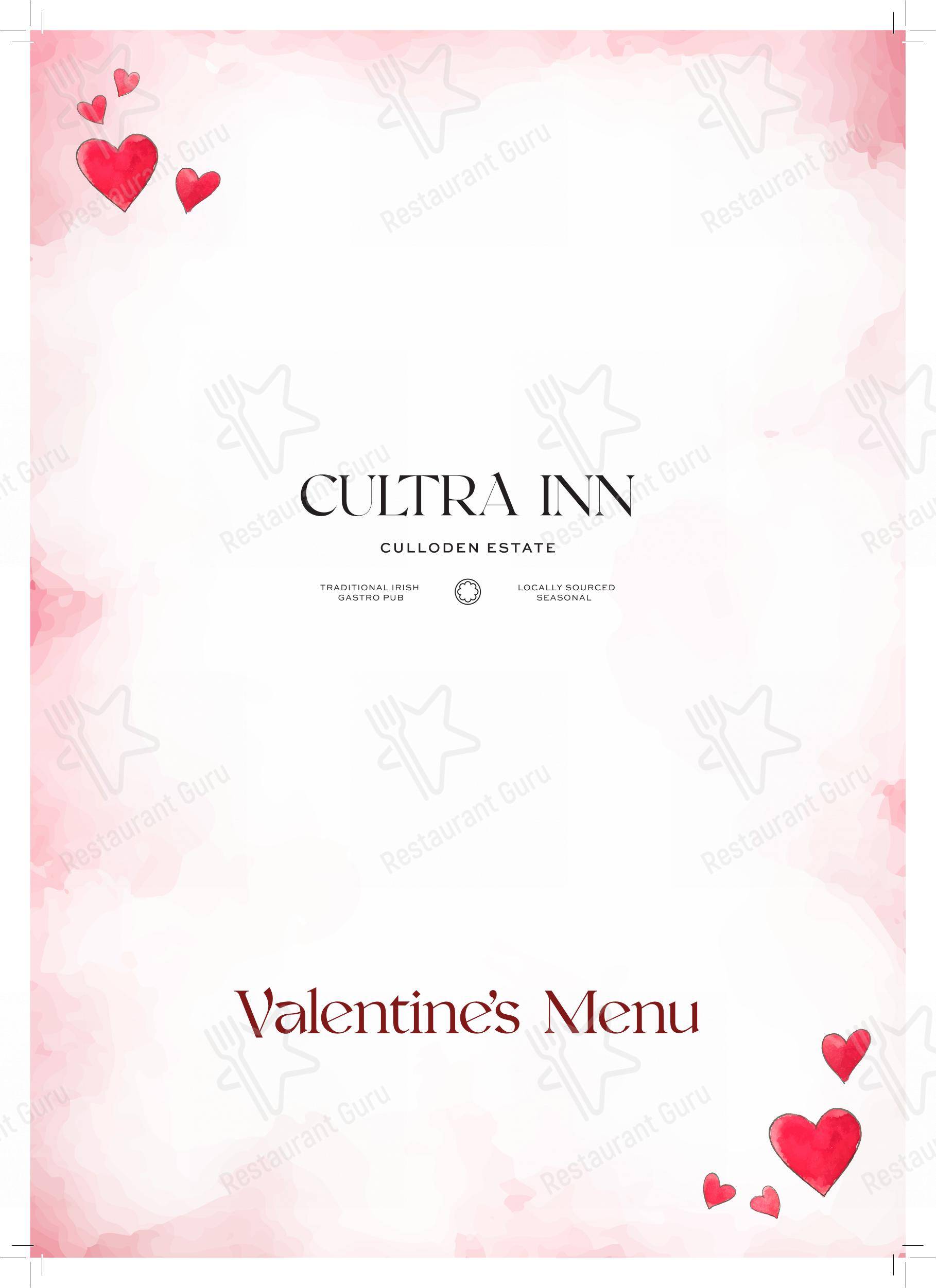 Menu at Cultra Inn pub & bar, Holywood, Culloden Estate and Spa