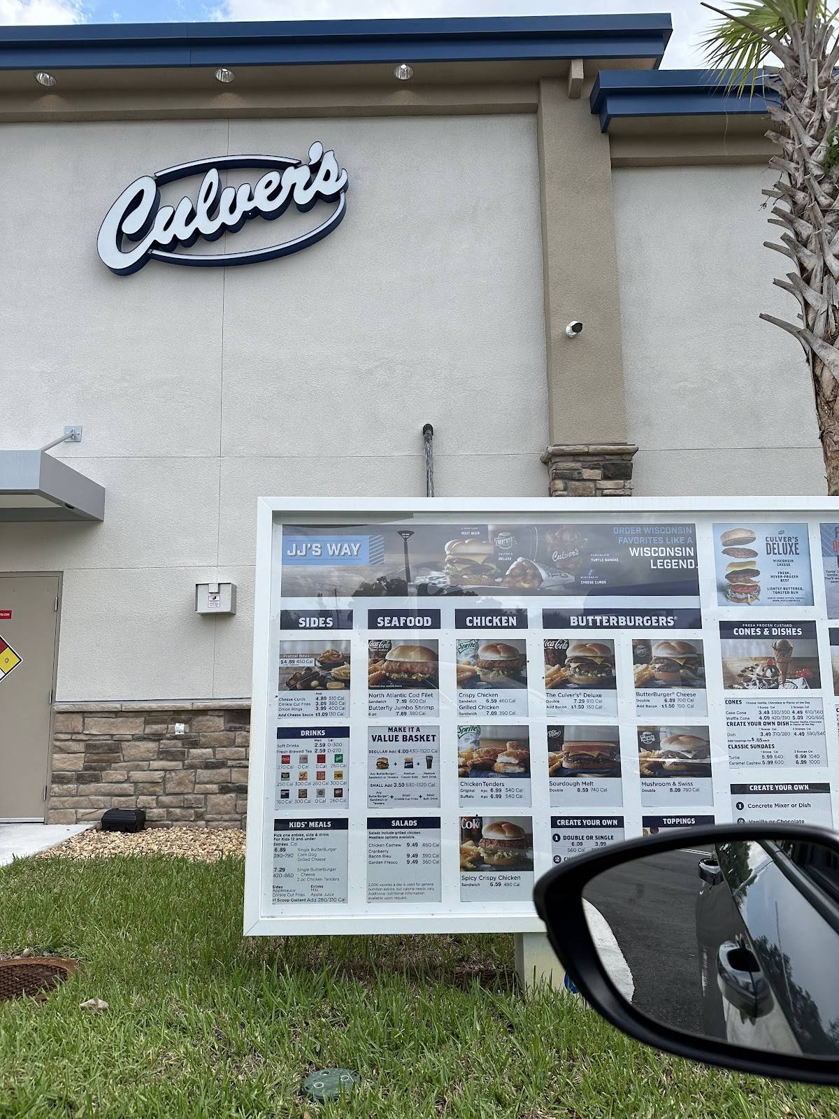 Menu at Culver’s fast food, Tamarac