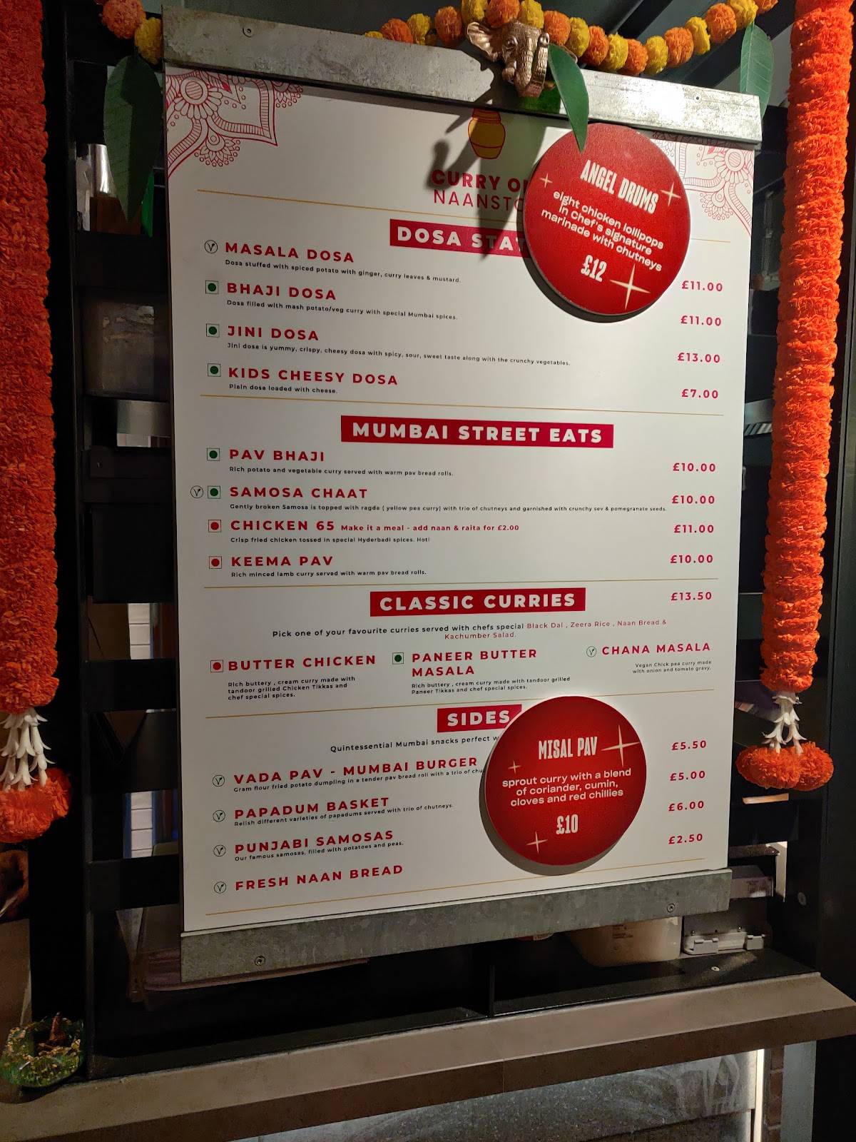 Menu at Curry On Naanstop Seven Dials Market,Cucumber Alley restaurant ...
