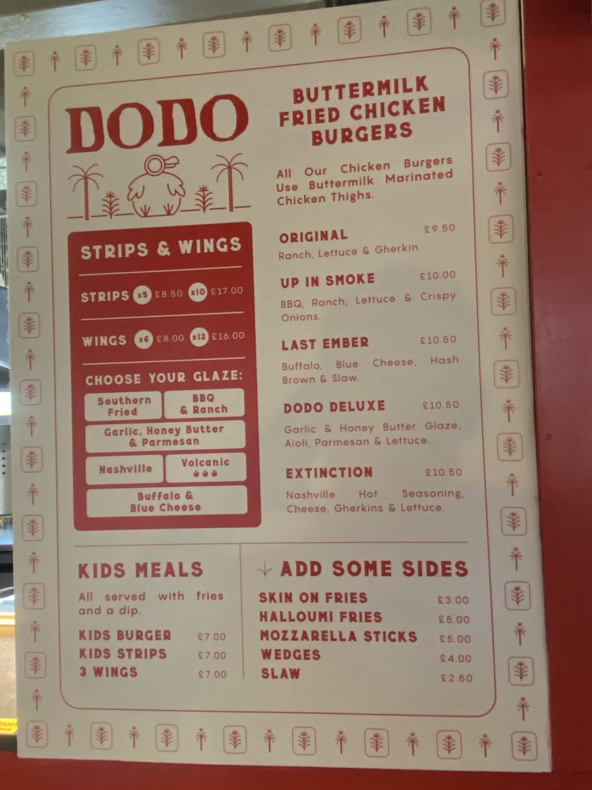 Menu at Cutlery Works restaurant, Sheffield